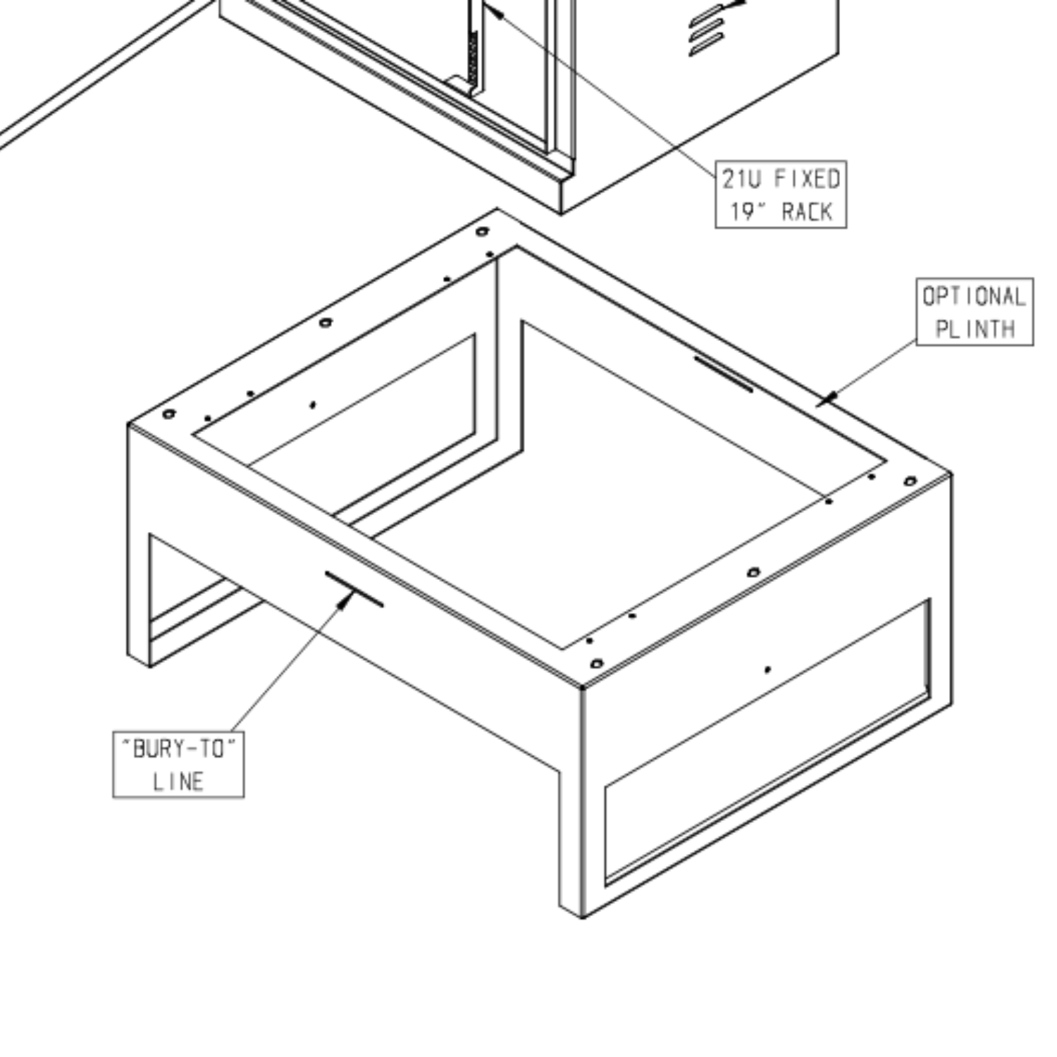 Plinth for RDS800-650 21U - Ritherdon